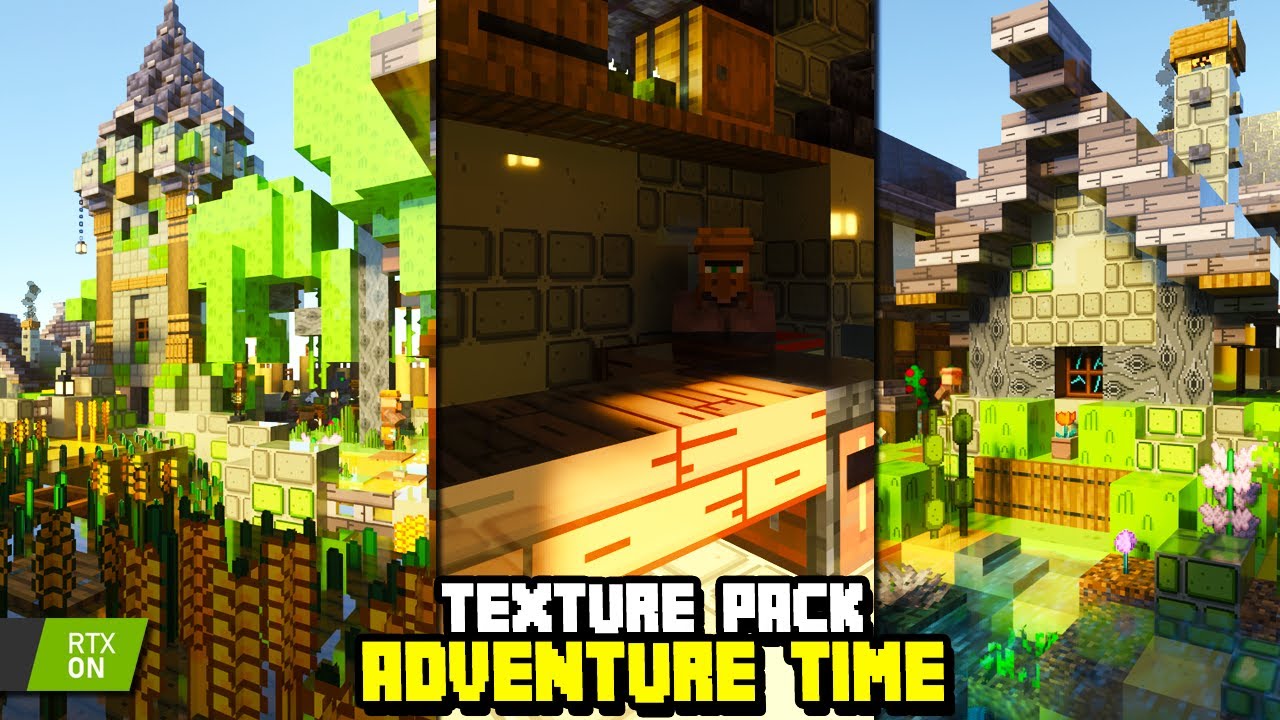 ADVENTURE TIME TEXTURE PACK * PACK de TEXTURAS para MINECRAFT PE 1.19 ...