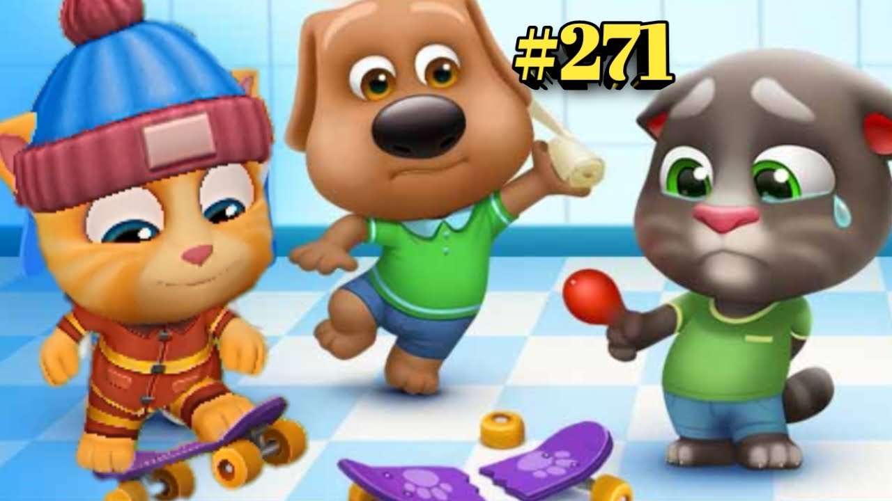 My talking Tom and friends gameplay | Talking Tom VS High speed Skate ...