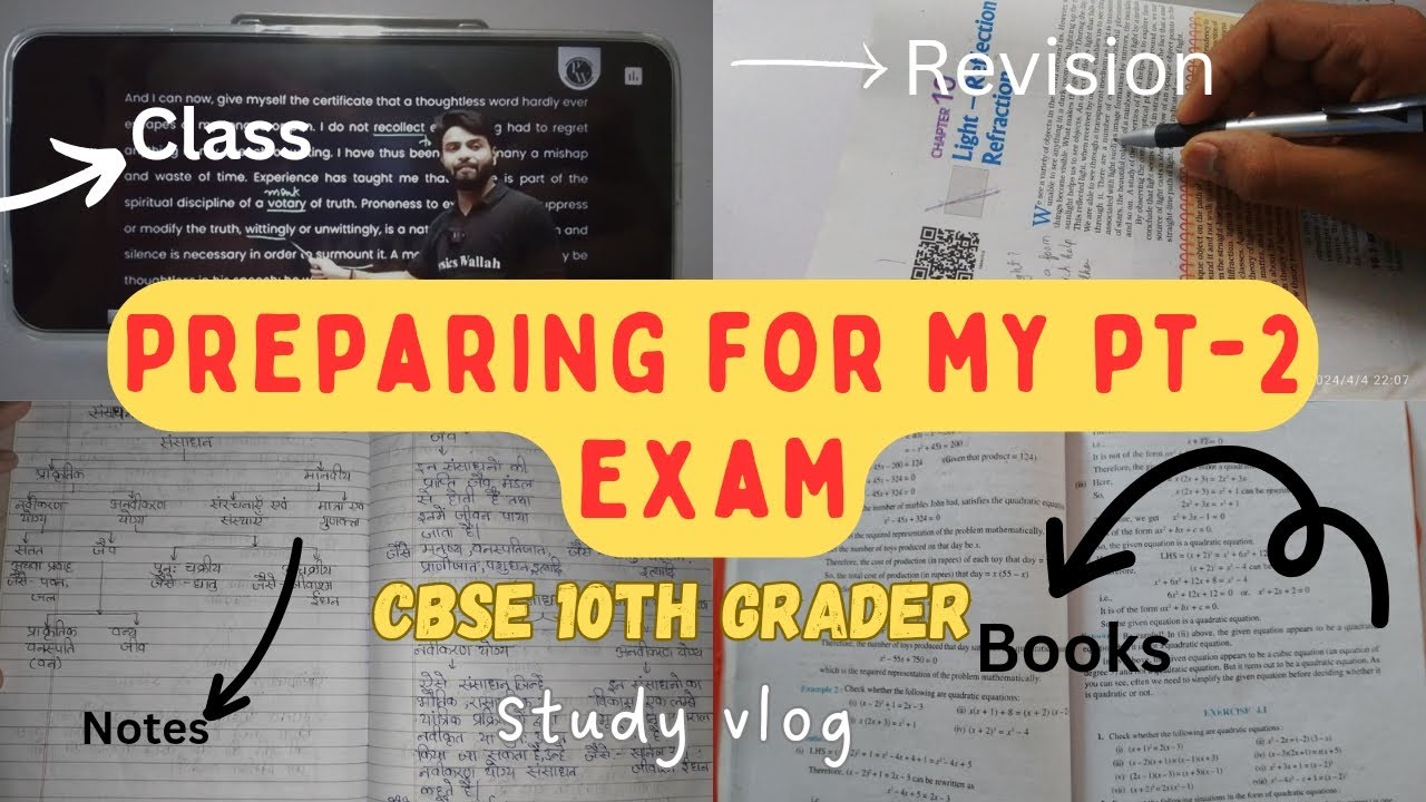 Preparing for my PT-2 exam as a class 10th grader || #motivation # ...