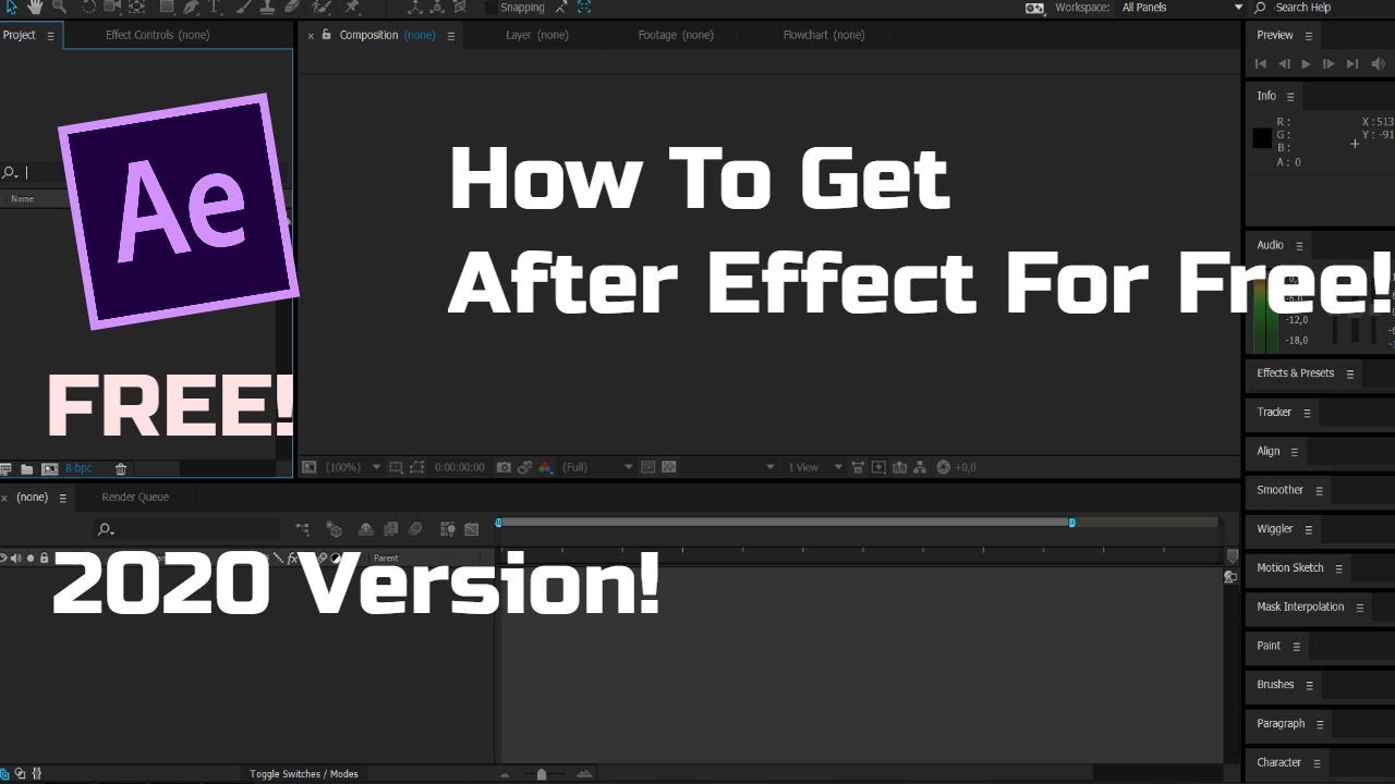 How to get Adode After Effect 2020 Version For FREE! - YouTube