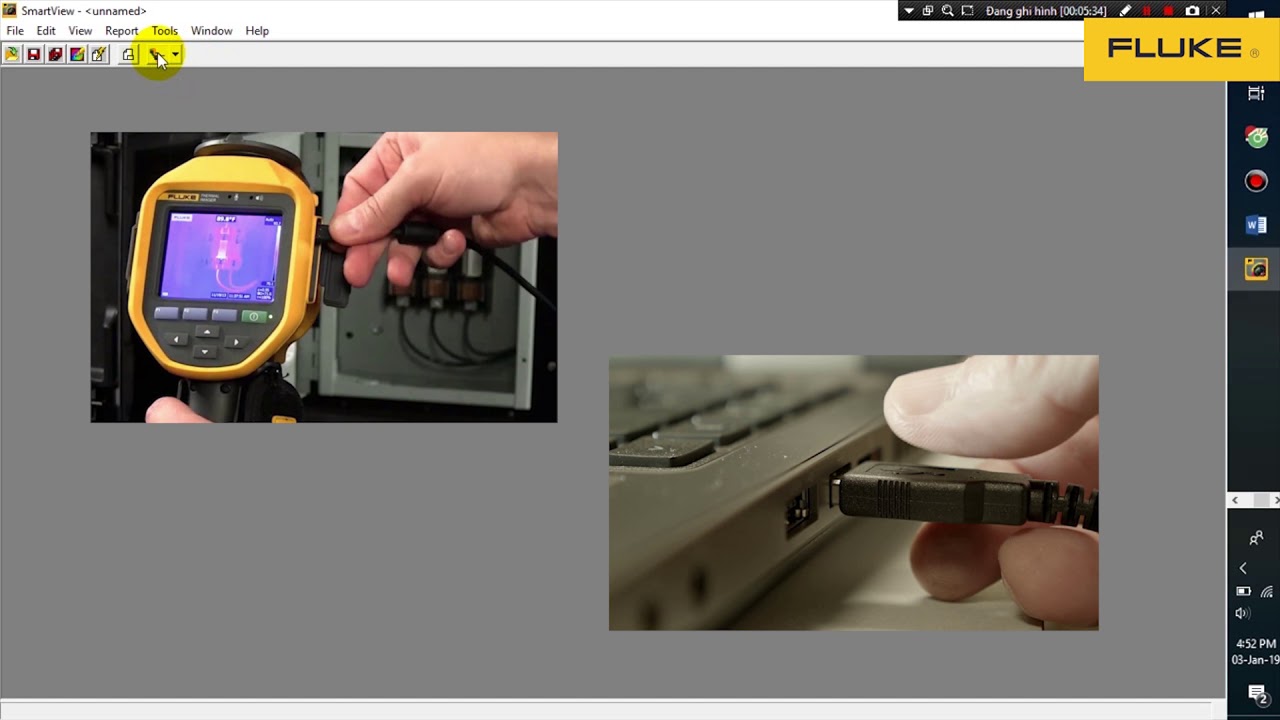 Cài đặt Fluke SmartView & Tải ảnh từ camera nhiệt vào phần mềm - YouTube