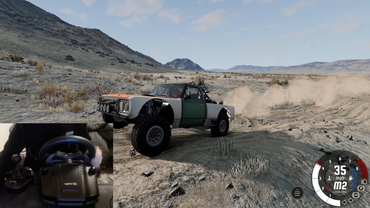 Racing A Dodge D200 Trophy Truck Through The Desert | Beam.NG - YouTube
