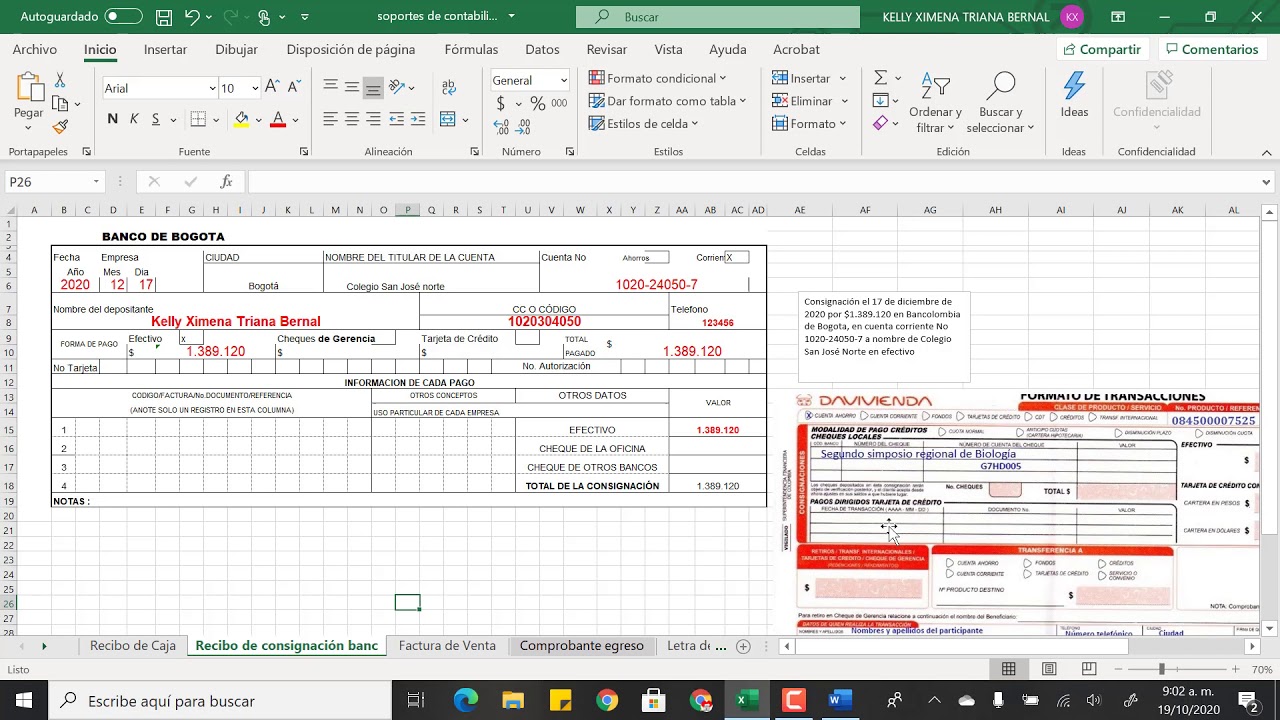 Soportes de contabilidad excel - YouTube