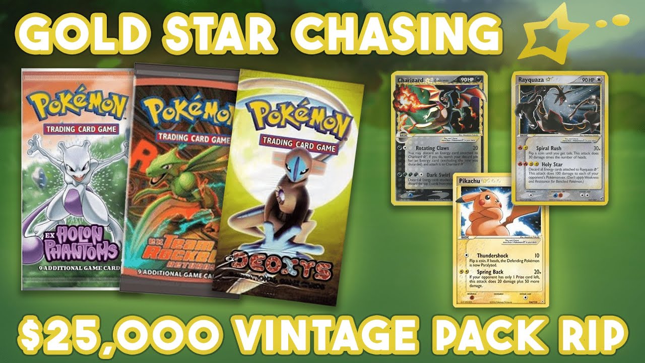 GOLD STAR CHASING! OPENING $25,000 WORTH OF VINTAGE POKEMON PACKS ...