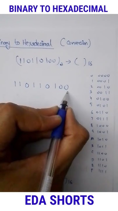 Binary to Hexadecimal Conversation #electronicdevicesanalysis - YouTube