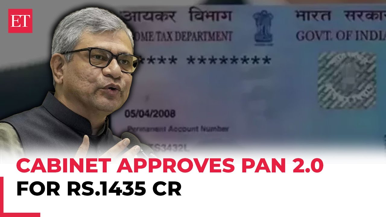 PAN cards with QR Code soon as Cabinet approves PAN 2.0 Project worth ...