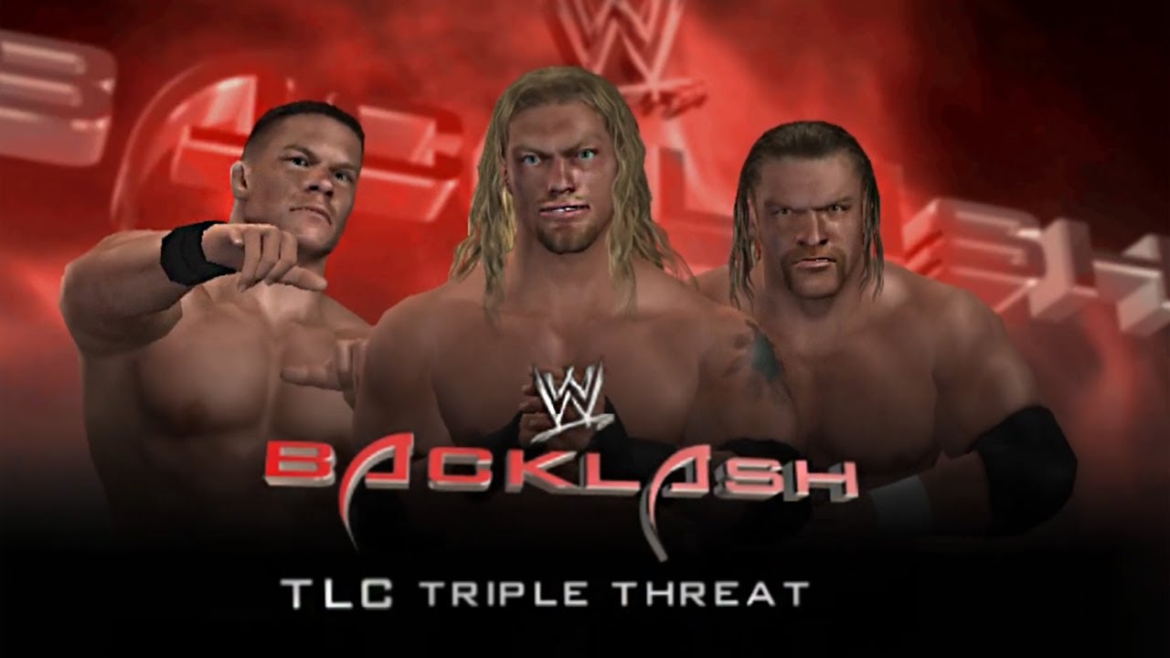 WWE SVR 2007: TLC Triple Threat - John Cena vs Edge vs Triple H! - YouTube