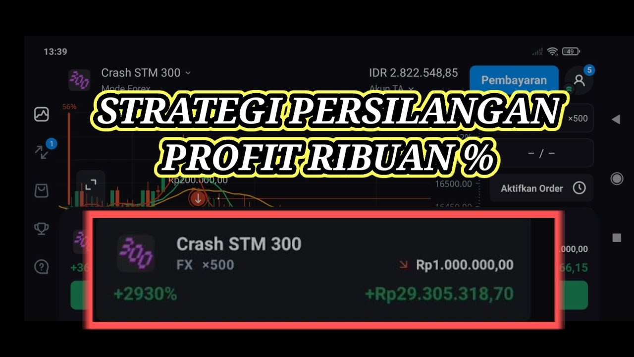 Cara trading forex crash STM 300 agar cuan banyak - YouTube