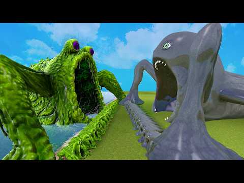 NEW GIANT FROG SLIME EATER VS SEA LIFE WHALE INTO SEA EATER FROM CYRIAK CREATURES In Garry's Mod!
