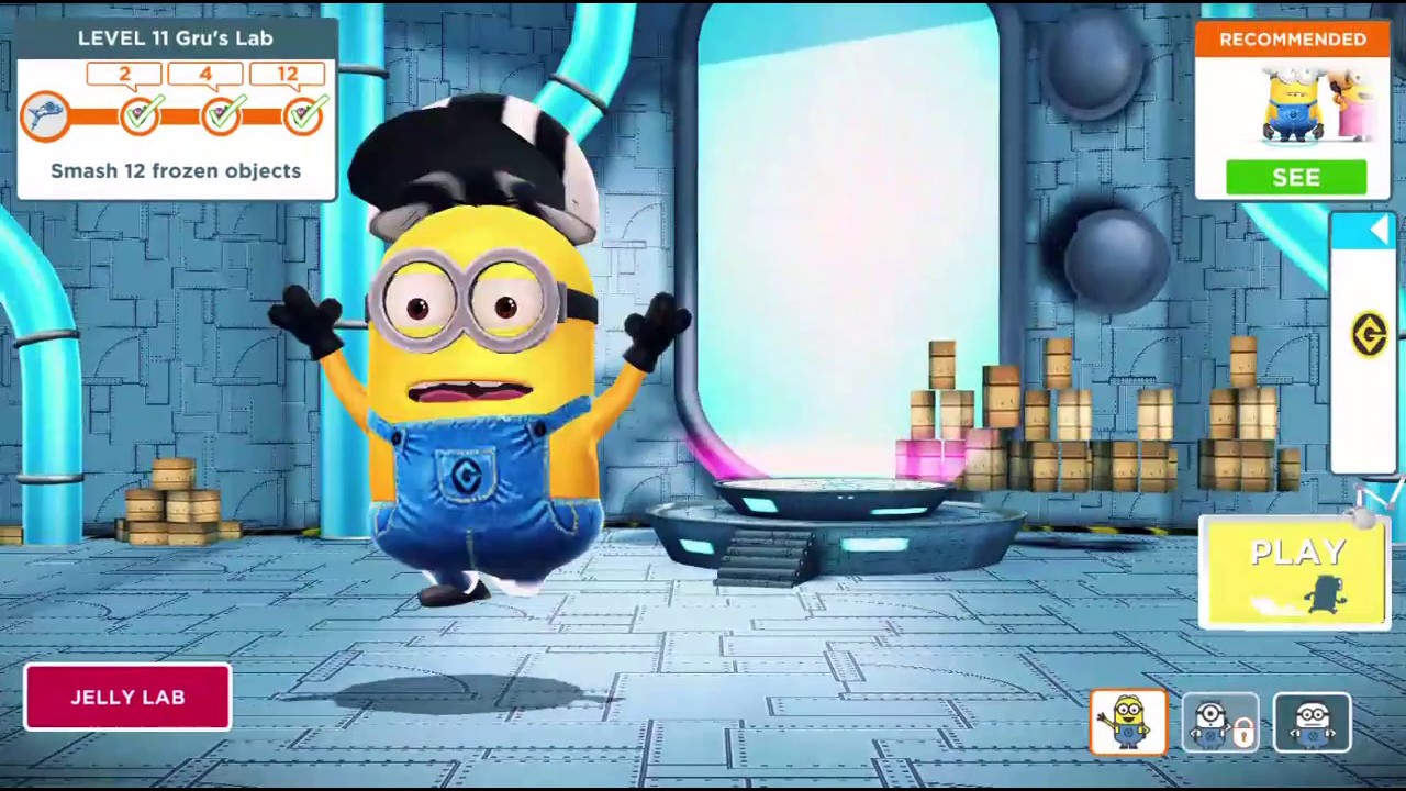 Despicable Me: Minion Rush Level 11 - The The gru's Lab - S - YouTube