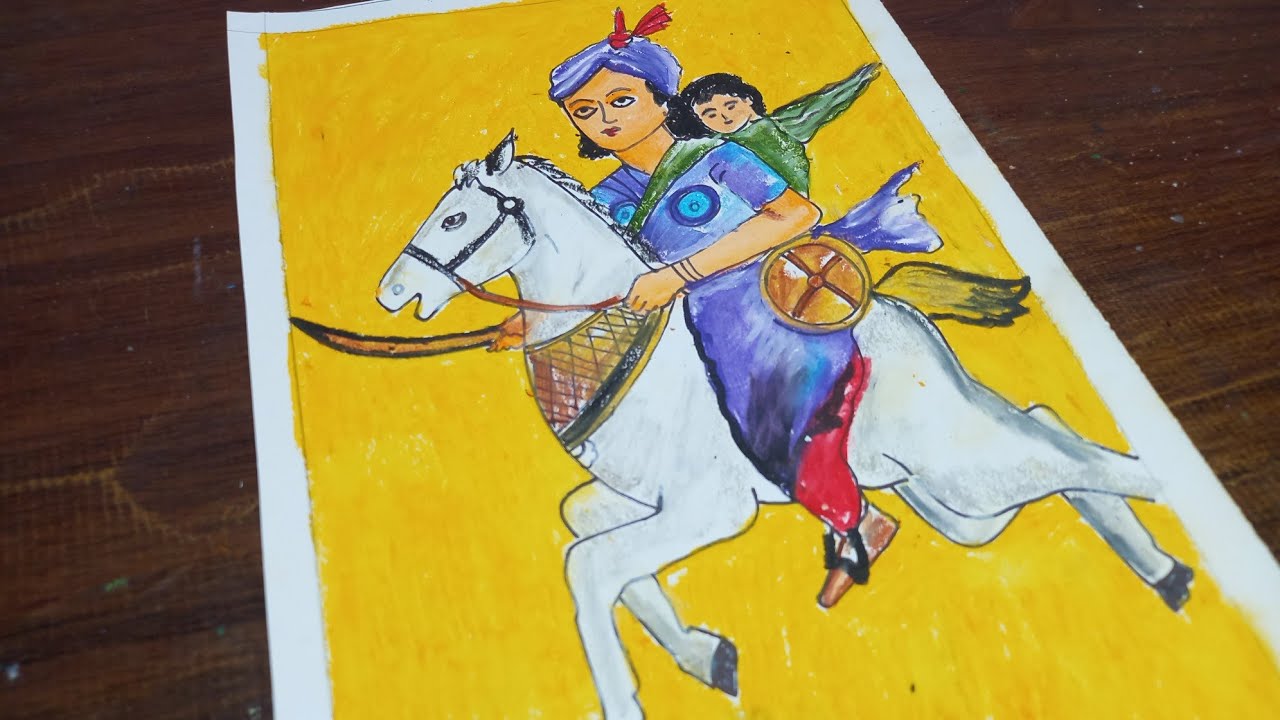 How to draw Jhansi Rani Lakshmi Bai, freedom fighters Jhansi rani ...