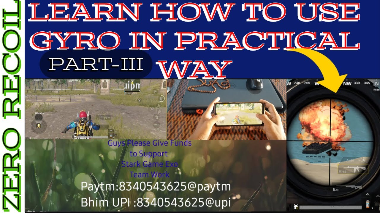 Pubg Mobile Gyroscope|Full Practical approach| Learn To use Gyro|Part ...