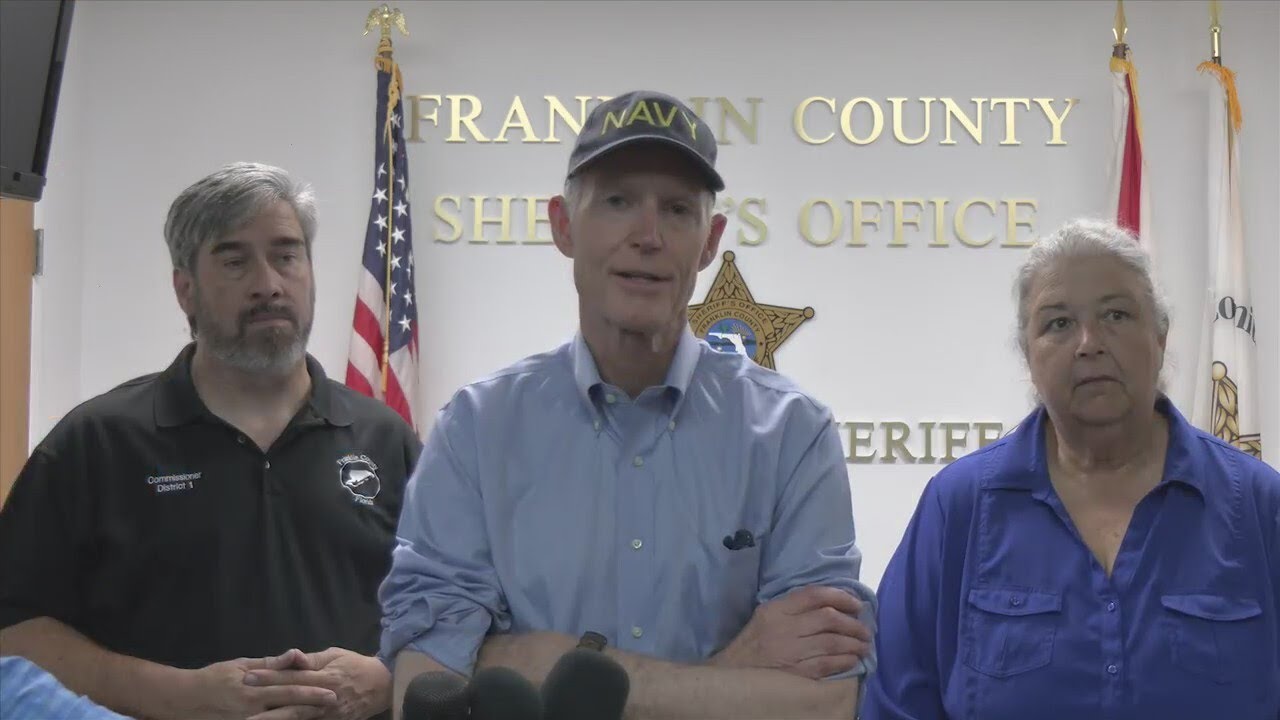 Senator Rick Scott visits Franklin County before Hurricane Helenes ...