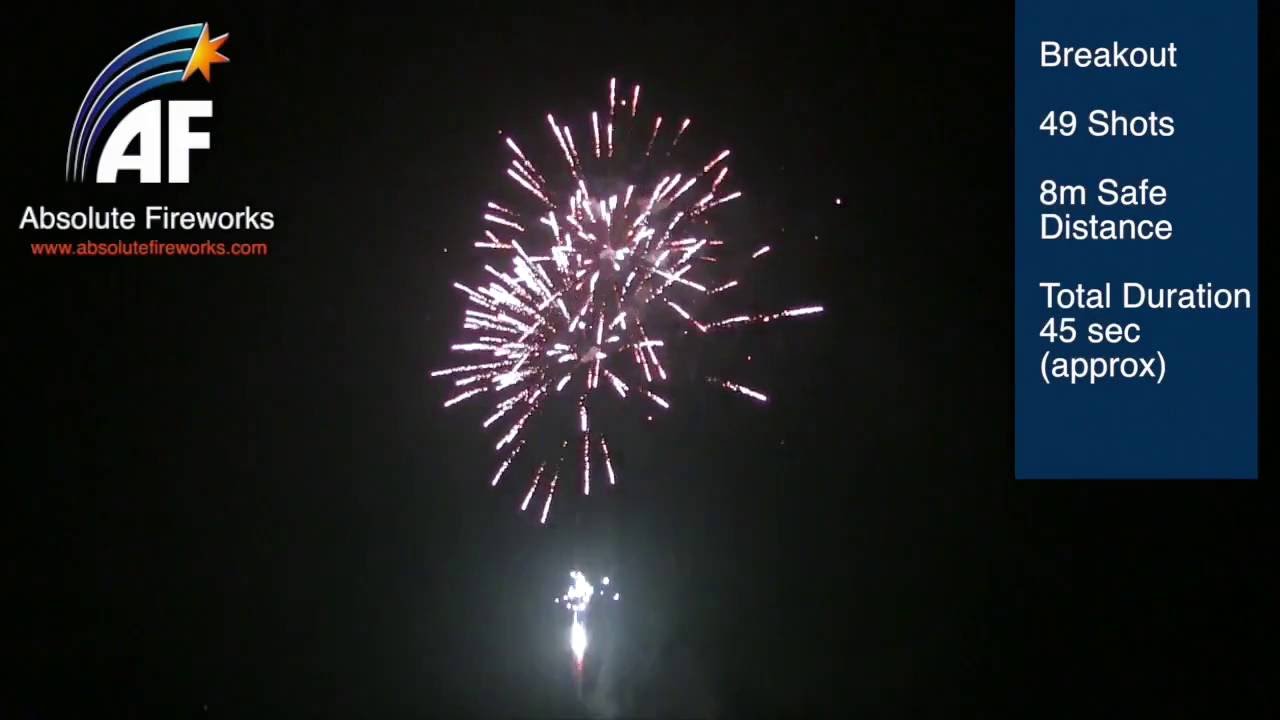 Absolute Fireworks - AF0569 Breakout 49 Shot Barrage - YouTube