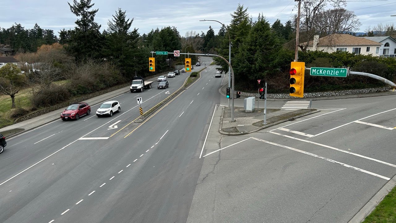 Skewed Intersection with Lowered Signals - McKenzie Ave at Carey Rd ...