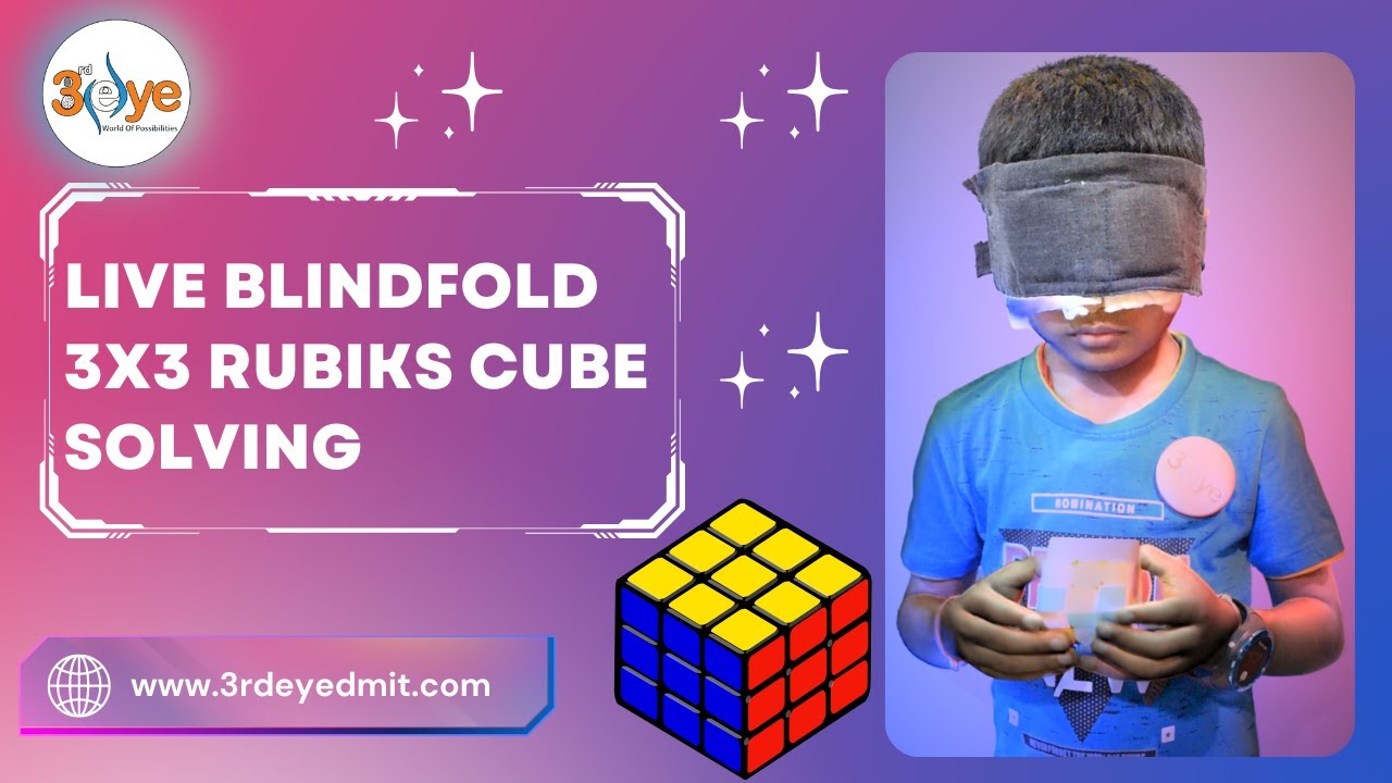 YOUTUBE LIVE BLINDFOLD 3x3 RUBIK's CUBE SOLVING | By : Dhiraj Bhanushali #dmit #trending # ...