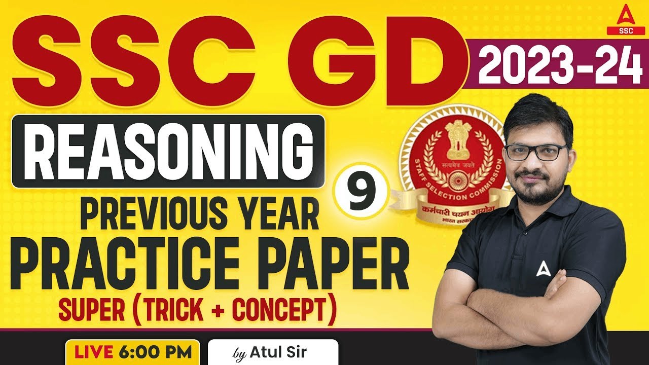 SSC GD 2023-24 | SSC GD Reasoning by Atul Awasthi | SSC GD Reasoning ...