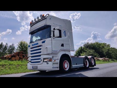 LOUD SCANIA R500 V8 OPEN PIPE SOUND - YouTube