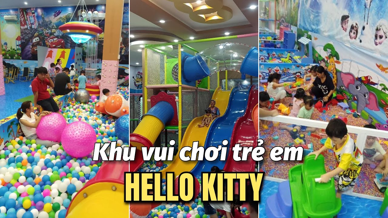 Khu vui chơi trẻ em Hello Kitty rất xịn xò tại thành phố Châu Đốc - YouTube