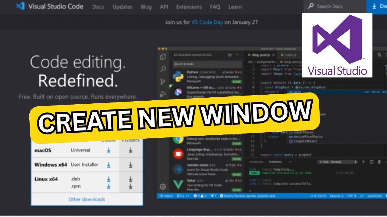 How to Create New Window in Visual Studio Code 2025? - YouTube
