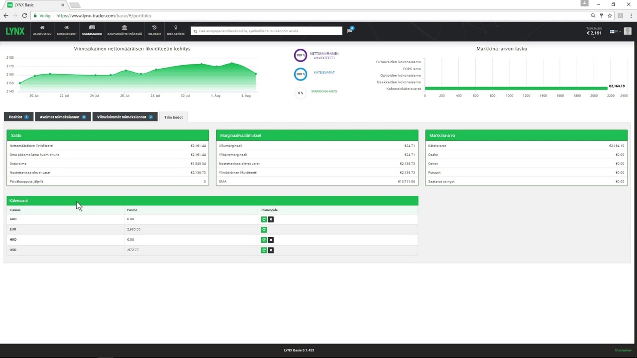 LYNX Basic - Osakesalkku ja toimeksianto - YouTube