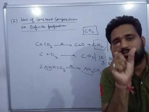 11th Class chemistry || Law of constant composition or definite ...