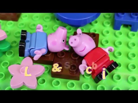 Peppa Pig Blocks Mega Treehouse Playground Construction Set + Duplo Lego Spiderman Stop Motion