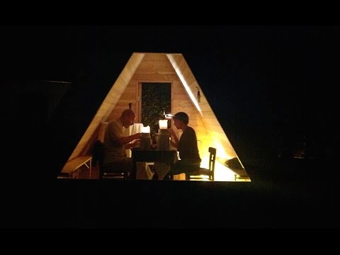 Glamping lesene Vile / wooden cabins - YouTube