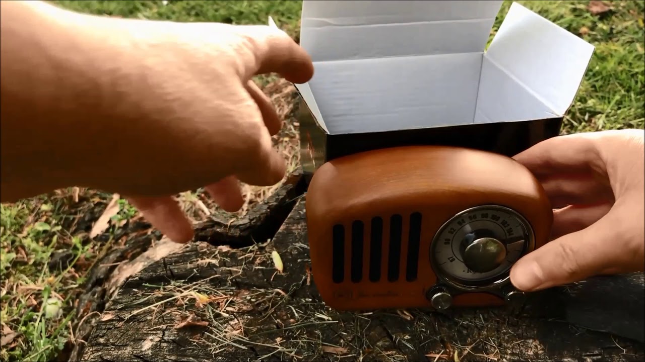 Portable wooden radio with bluetooth, retro radio, small wooden radio ...