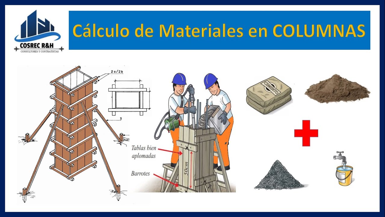 COMO CALCULAR MATERIALES PARA UNA COLUMNAS DE CONCRETO - YouTube