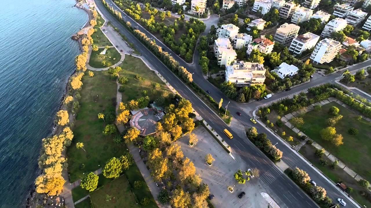 Athens Seaside Voula view from above!!!!! Aerial Video Greece-Athens ...