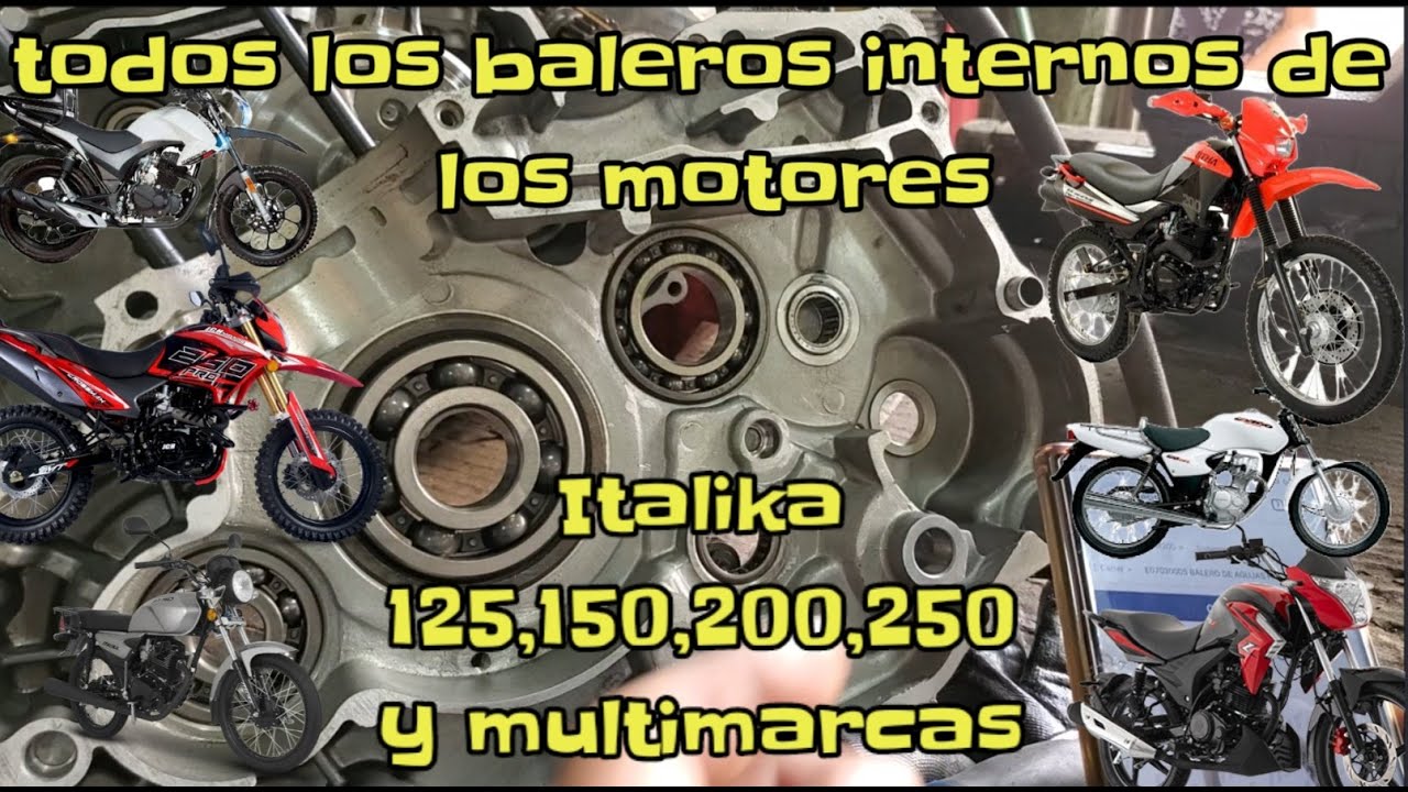 Medidas de todos los Baleros de los motores Italika y multimarcas - YouTube