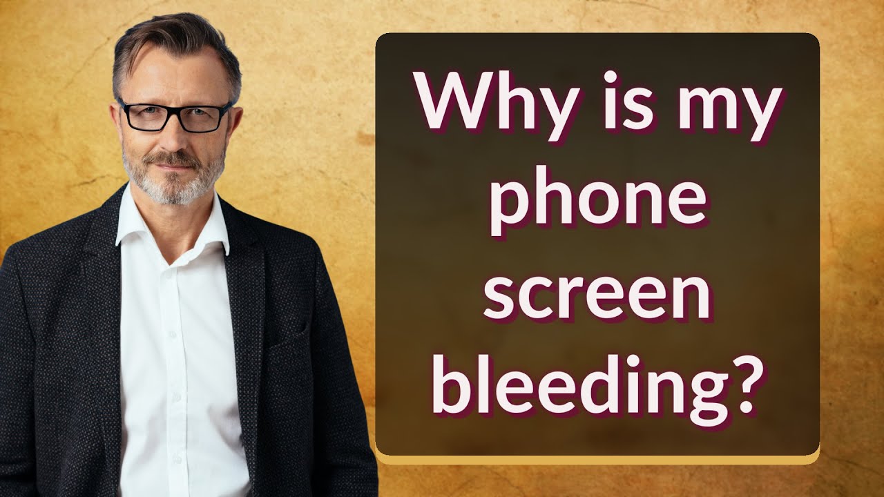 Why is my phone screen bleeding? - YouTube