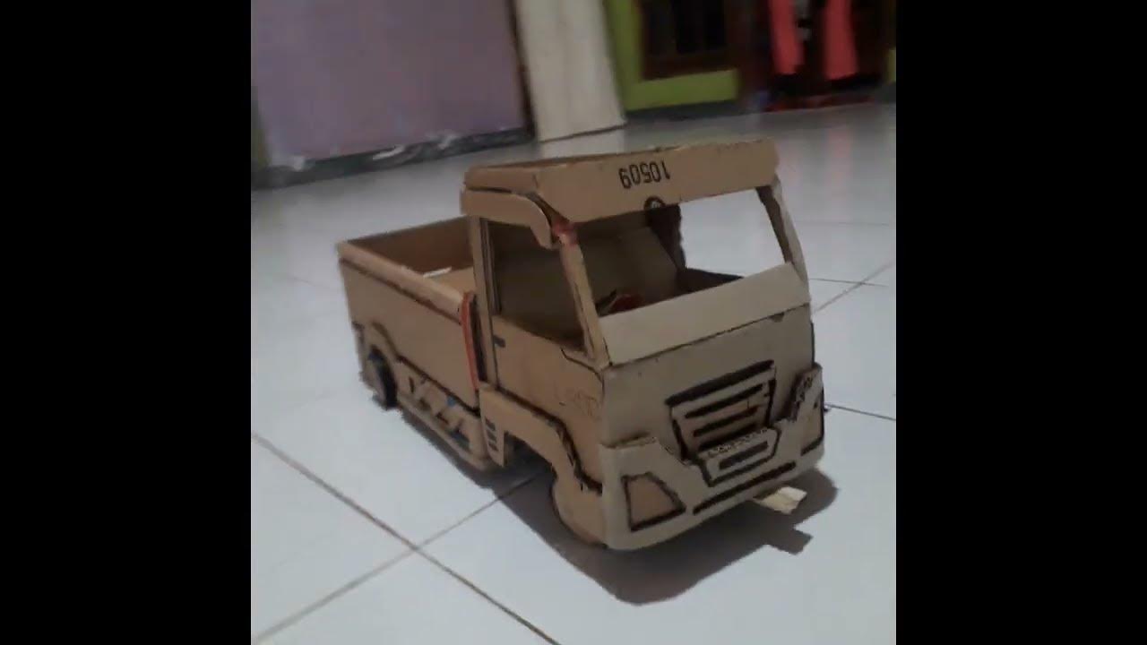 cara bikin miniatur pick up L300 dari kardus full modif ceper sampe nggasruk - YouTube
