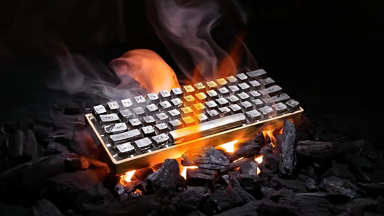I made Keyboard from Metal! Melt Metal and Create practical things ...