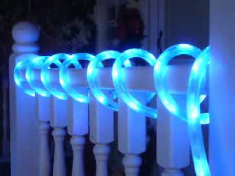 Neon Blue Chasing LED Rope Light Kit - YouTube