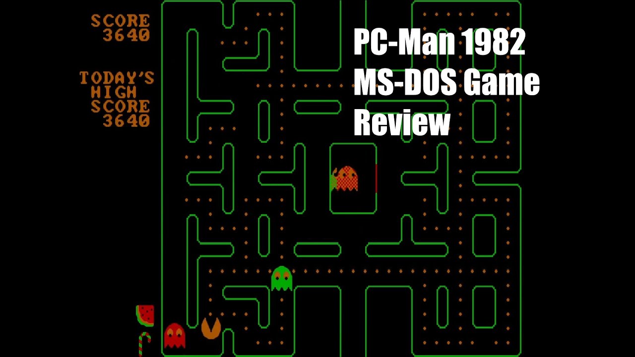 PC Man 1982 - MS-DOS Game Review - YouTube