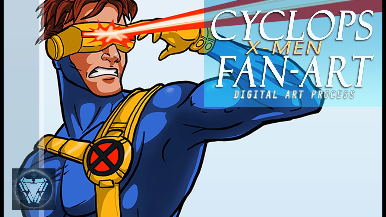 CYCLOPS FAN-ART (X-MEN 97) | IN PHOTOSHOP | Digital Art Process - YouTube