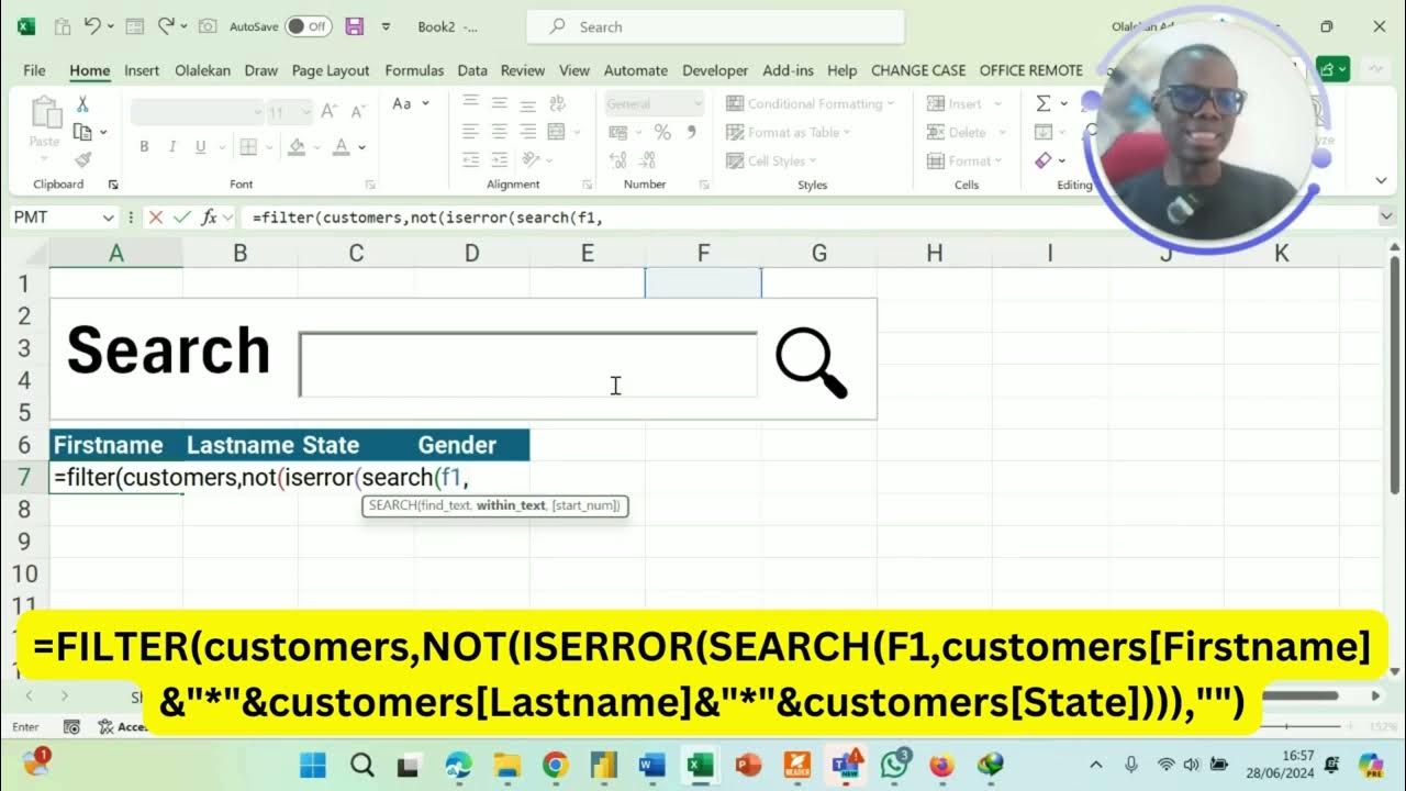 Let Me Show You How To Create Interactive Search Box In Microsoft Excel Without Vba Code