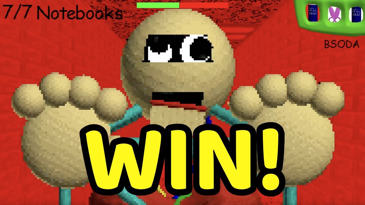 Incredible Baldi's Basics Win - 1st Prize pushes me to the exits - YouTube