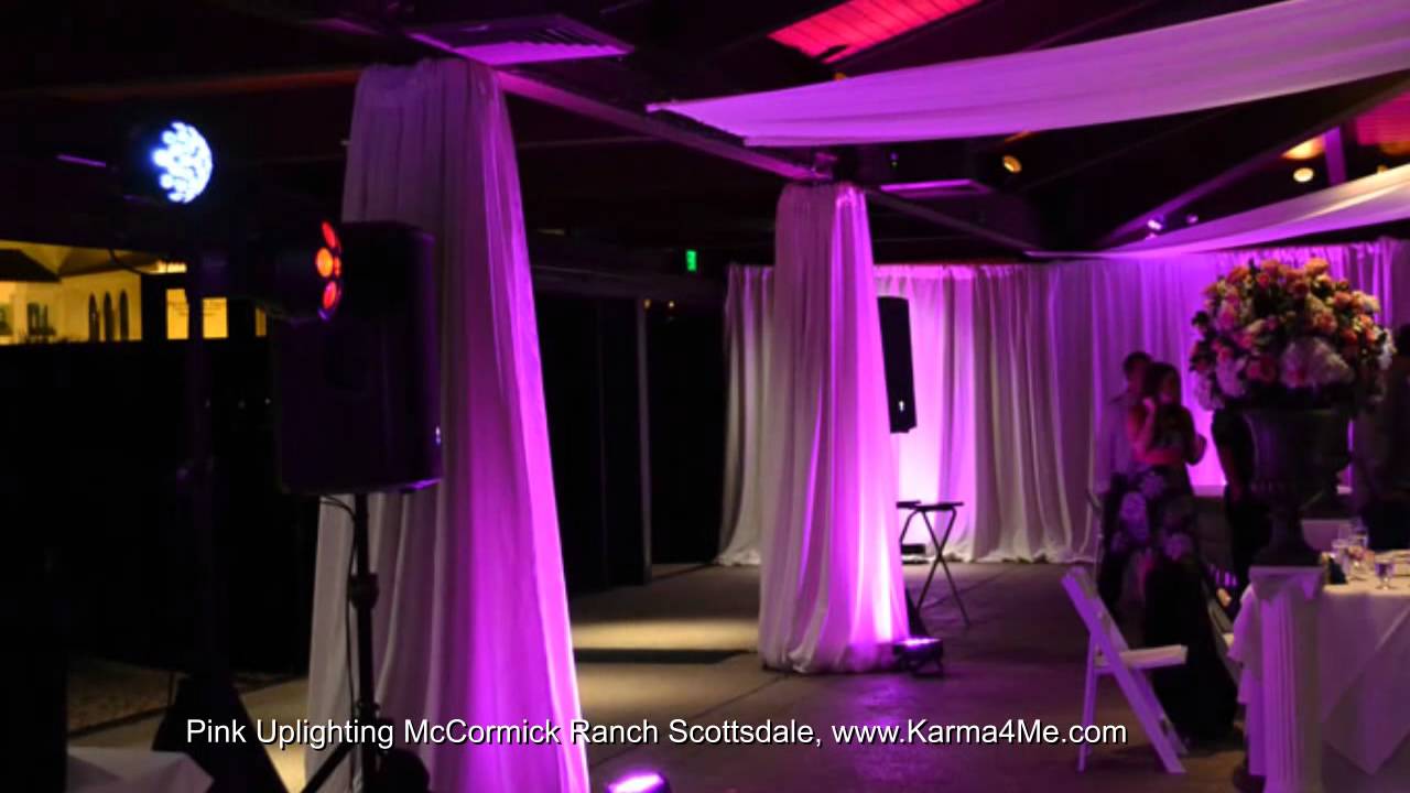 Pink Uplighting Wedding Reception McCormick Ranch Scottsdale AZ - YouTube