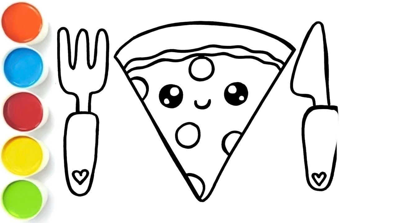 How To Draw A Pizza 🍕 Easy Drawing | Easy Pizza Drawing | Pizza Drawing ...
