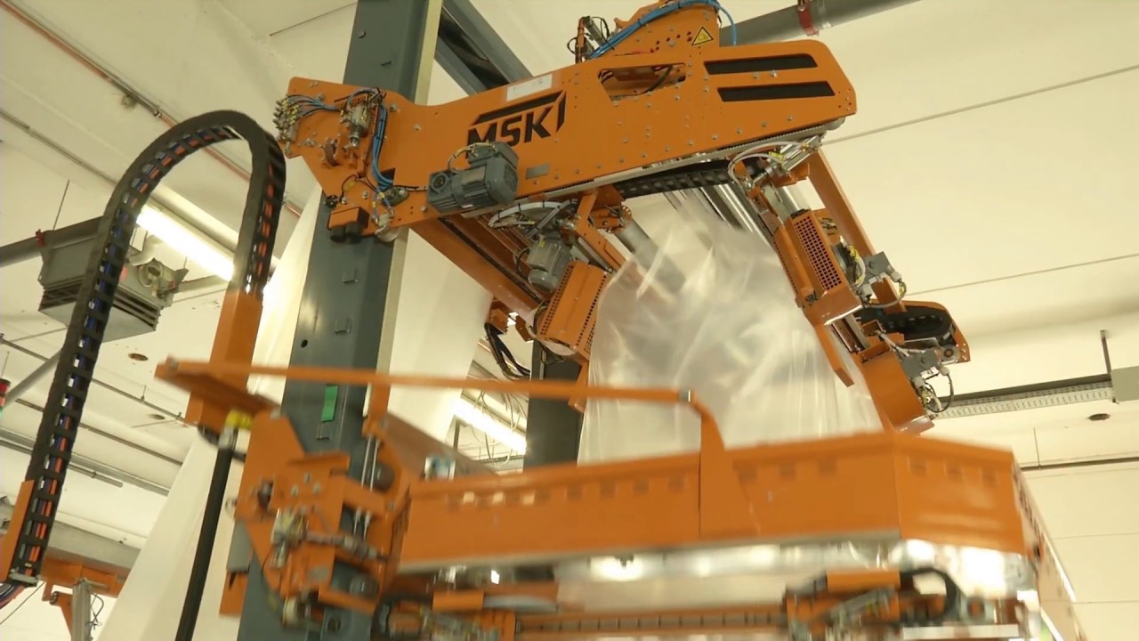 MSK Multitech - Pallet hood shrinking machine for chemical products ...