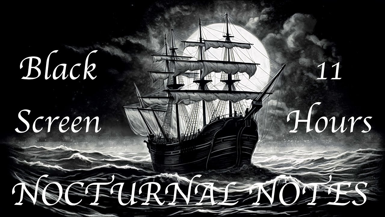 11-Hour Sleep Sounds: Soothing Ocean & Creaking Ship | Black Screen | 5 ...
