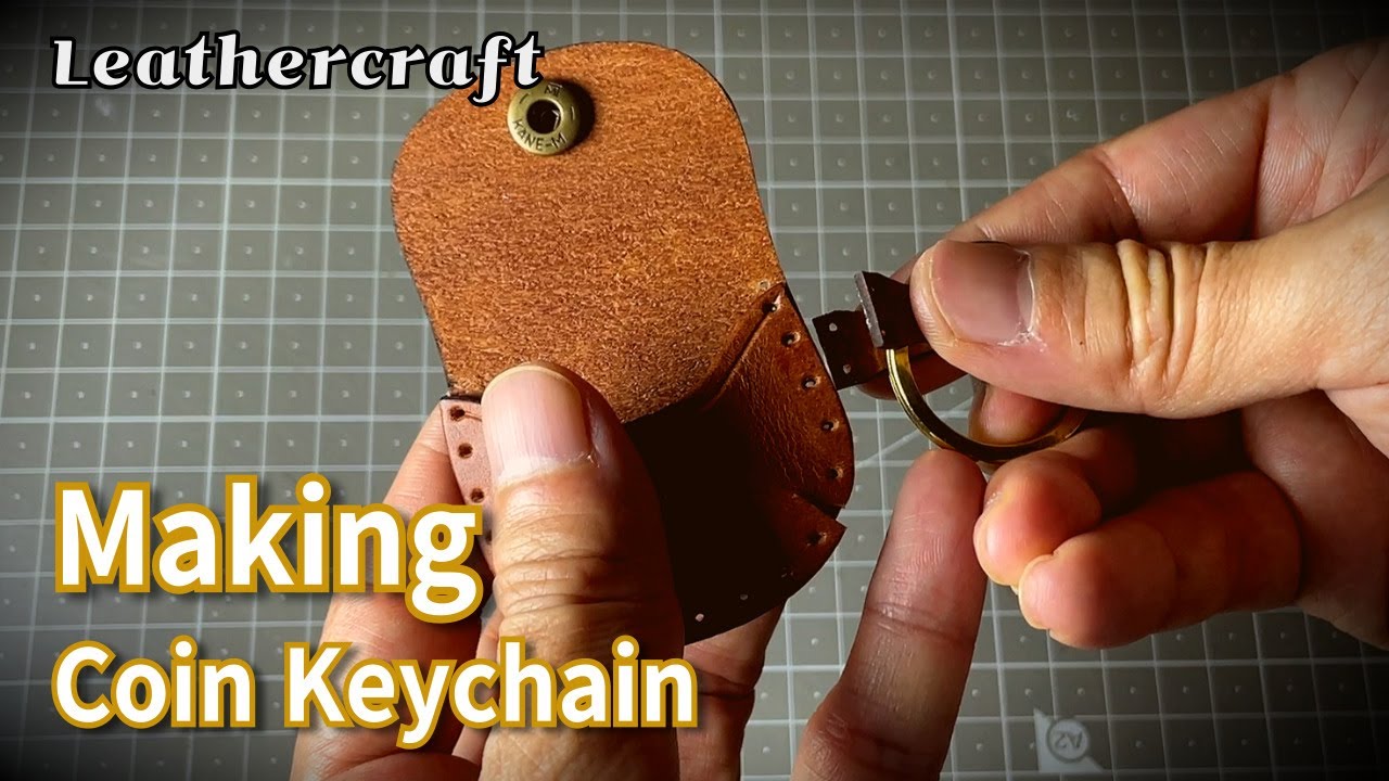 Leathercraft for Beginners: Make a Personalized Round Coin Keychain ...