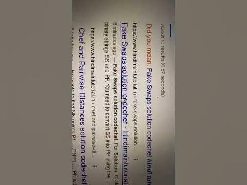 Fake swaps solution codechef - YouTube