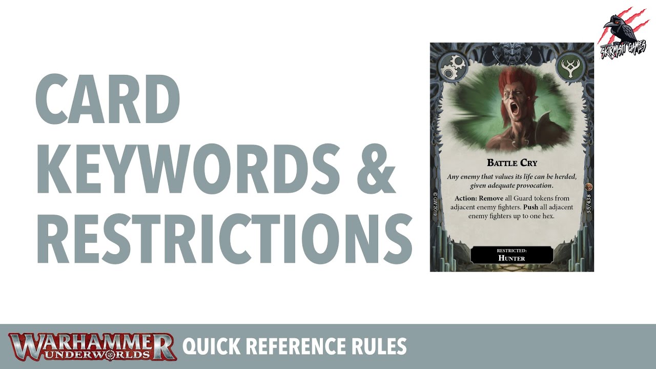 WARHAMMER UNDERWORLDS CARD KEYWORDS & RESTRICTIONS - How To Play Quick Reference Rules Guide # ...