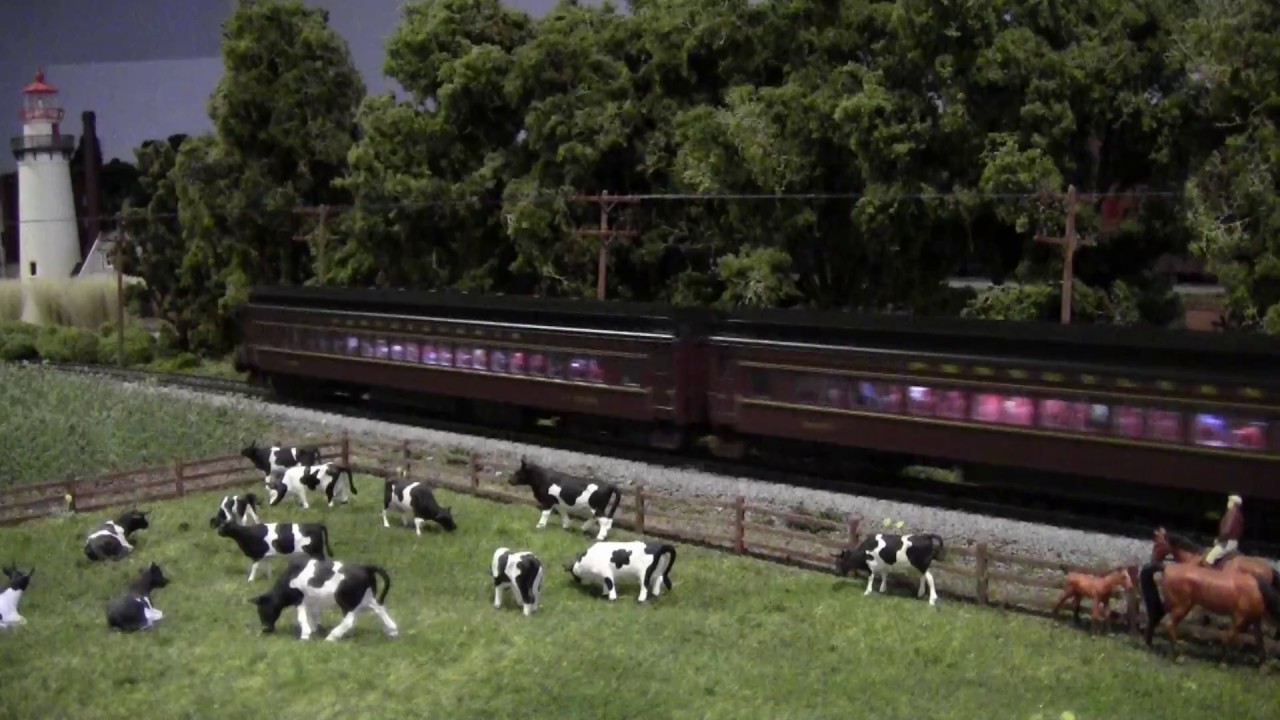 HO Scale Layout 1960s PRR E44, GG1, C628, RS12 - YouTube