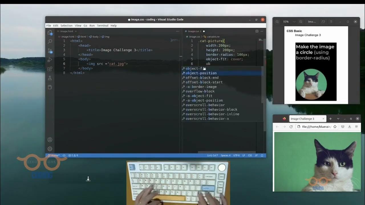 Basic HTML CSS | Web HTML CSS For Beginngers - ImageStyle Challenge 3 | ASMR Coding - YouTube