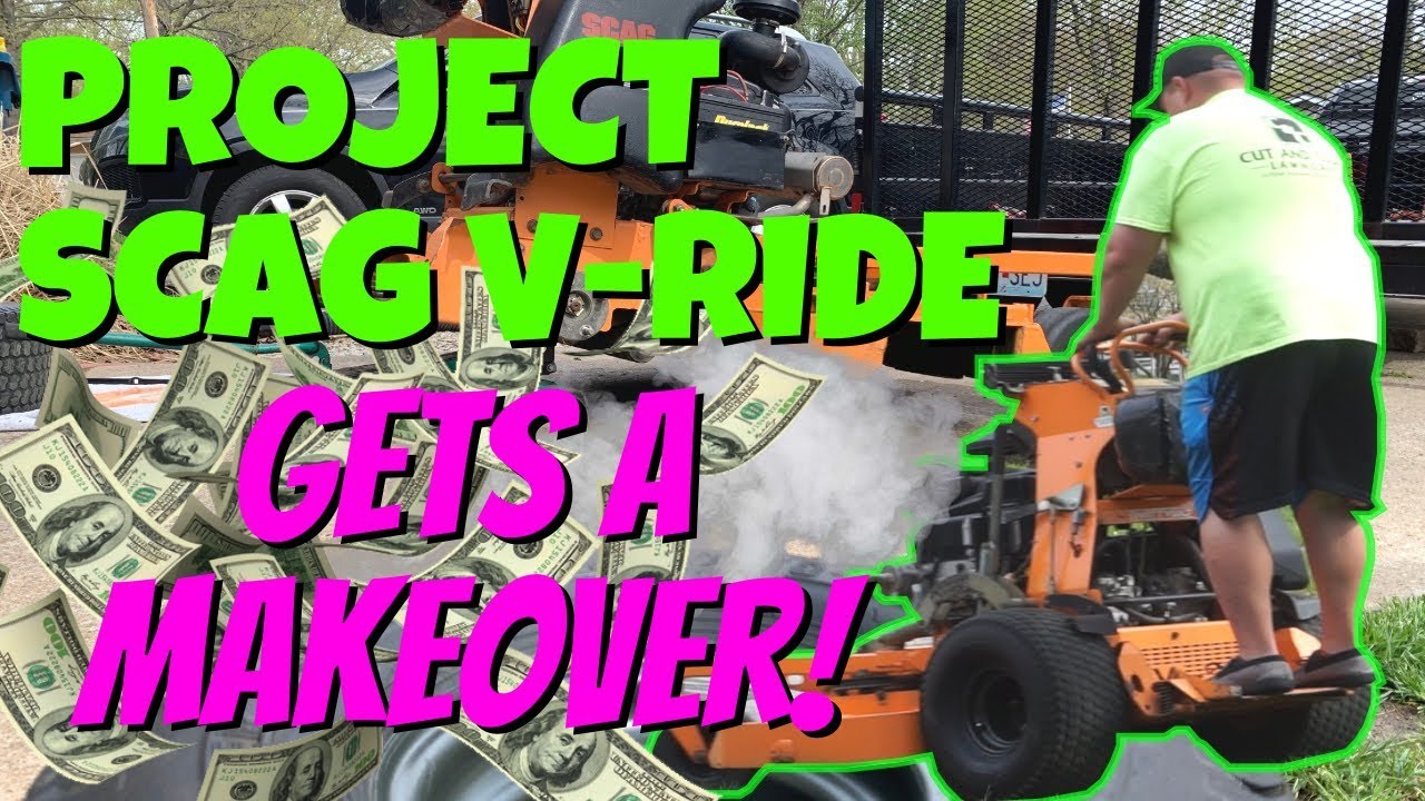 Painting Project SCAG V-RIDE Stand On Lawn Mower | How Not to Paint a ...
